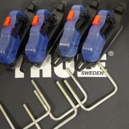 Thule 4x EasySnap Schnellbefestigung inkl. Schelle für Dachboxen Ocean Ranger u.a ...